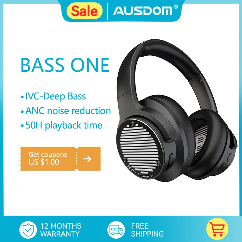 Ausdom Ah3 Bluetooth Headphone | Ausdom Ah2 Wireless Headphones - Bass ...