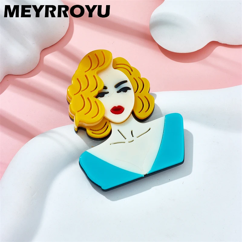 MEYRROYU broches de moda para mujer, elegante Material acrílico ...