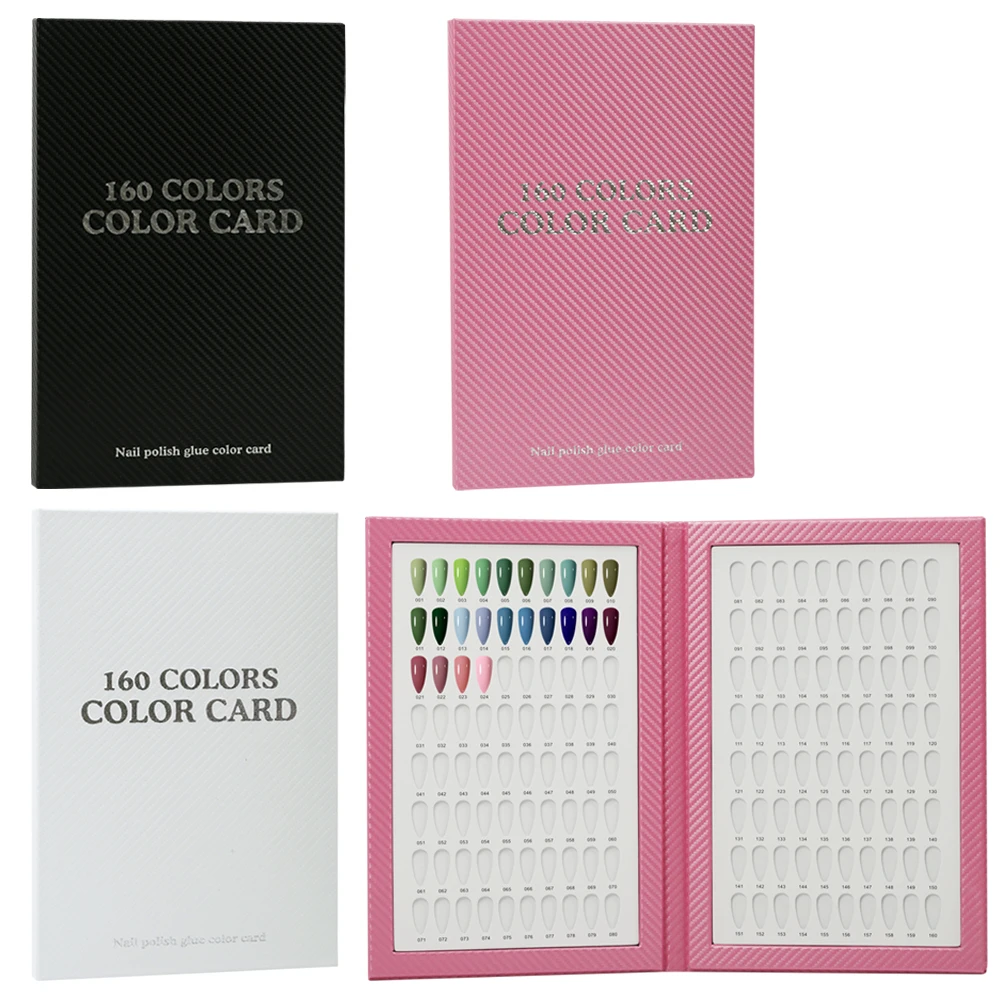 New-160Colors-Waterproof-Nail-Display-Book-Nail-Polish-Books-With-240 ...