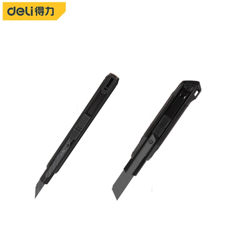 Deli-9mm-18mm-Self-locking-Utility-Knife-Black-SK5-Blade-Aluminium ...