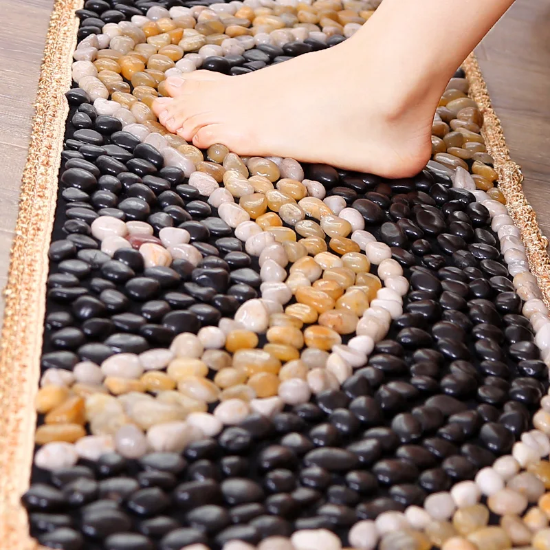Pebble-Floor-Mat-Foot-Massage-Mats-Decorative-Bathroom-Rain-Flower ...