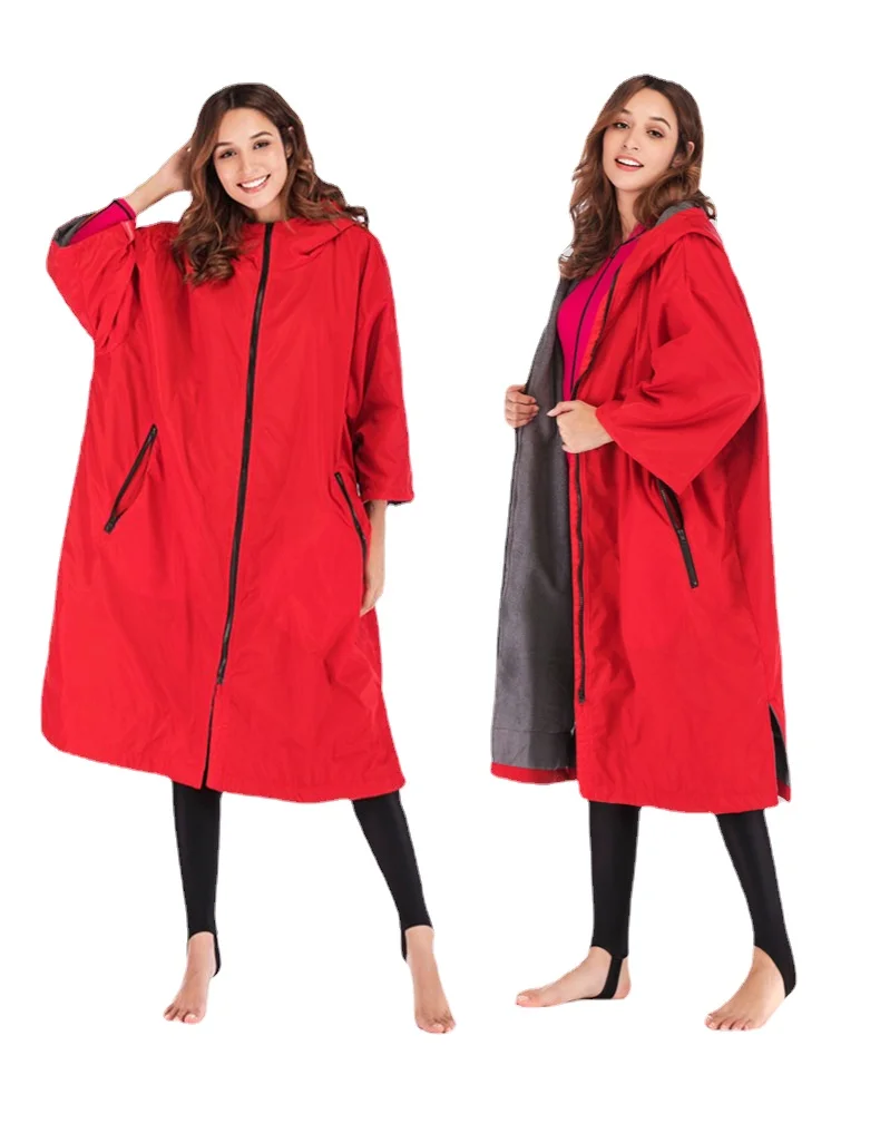 Waterproof-Surf-Changing-Robe-Outdoor-Coat-Fleece-Lined-Jacket-Keeping ...