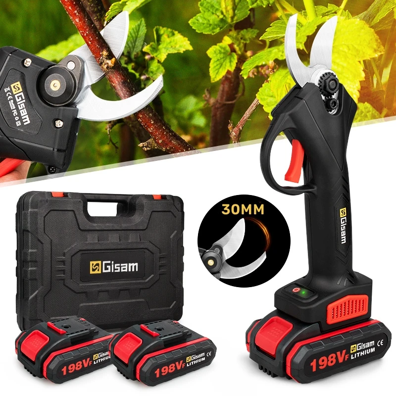 198VF-30mm-Cordless-Pruner-Electric-Pruner-Pruning-Shear-Efficient-Fruit-Tree-Bonsai-Pruning ...