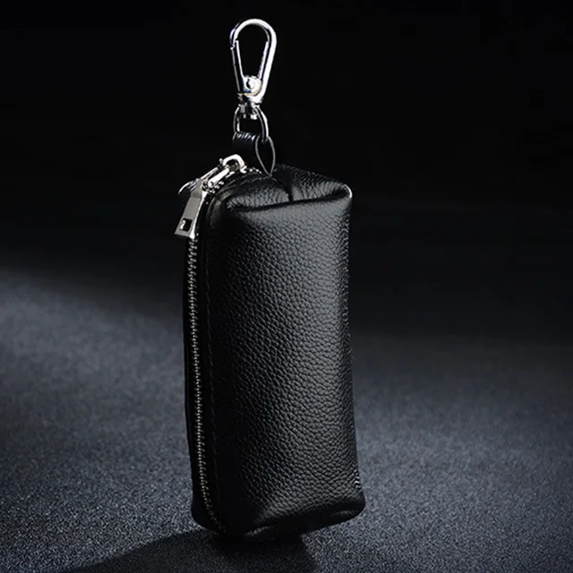 2022 New Genuine Leather Keychain Men Women Key Holder Organizer Pouch ...