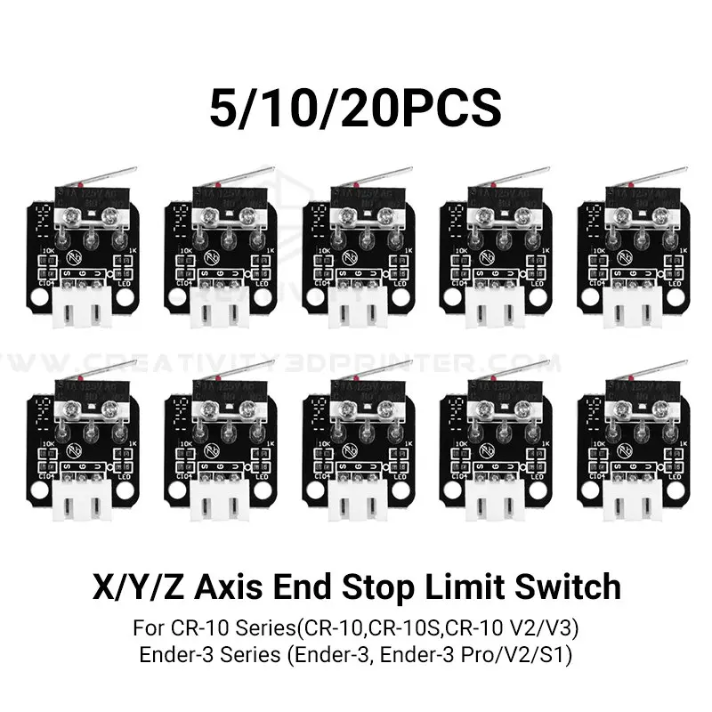 5/10/20PCS X/Y/ZAxis End Stop Limit Switch 3Pin N/O N/CControl easy to ...