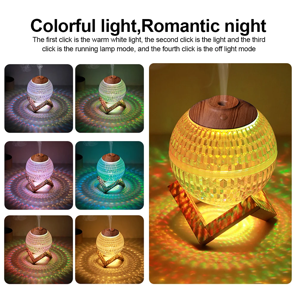 Humidificador-LED-RGB-de-450ml-Mini-humidificador-de-bola-de-cristal ...
