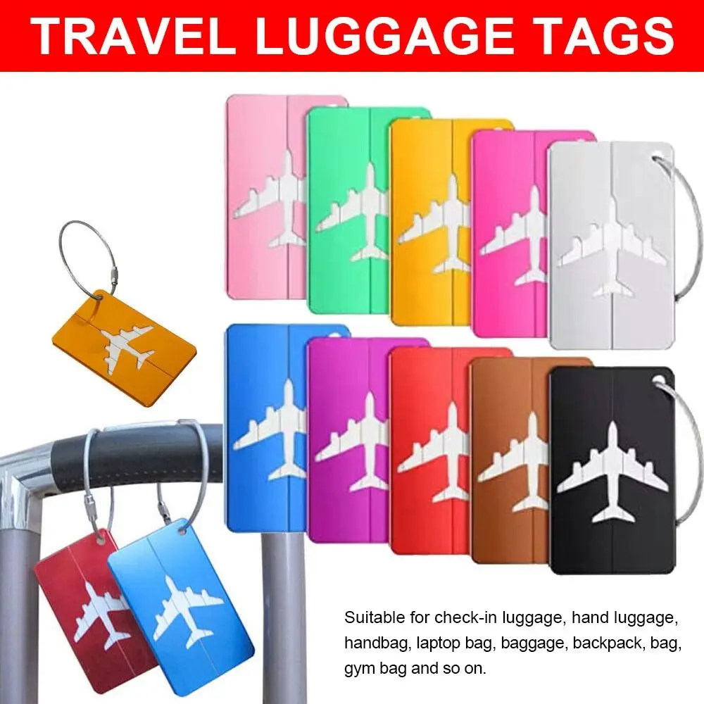4-Pcs-Aluminium-Luggage-Tags-Holiday-Suitcase-Labels-Travel-Bag-ID ...
