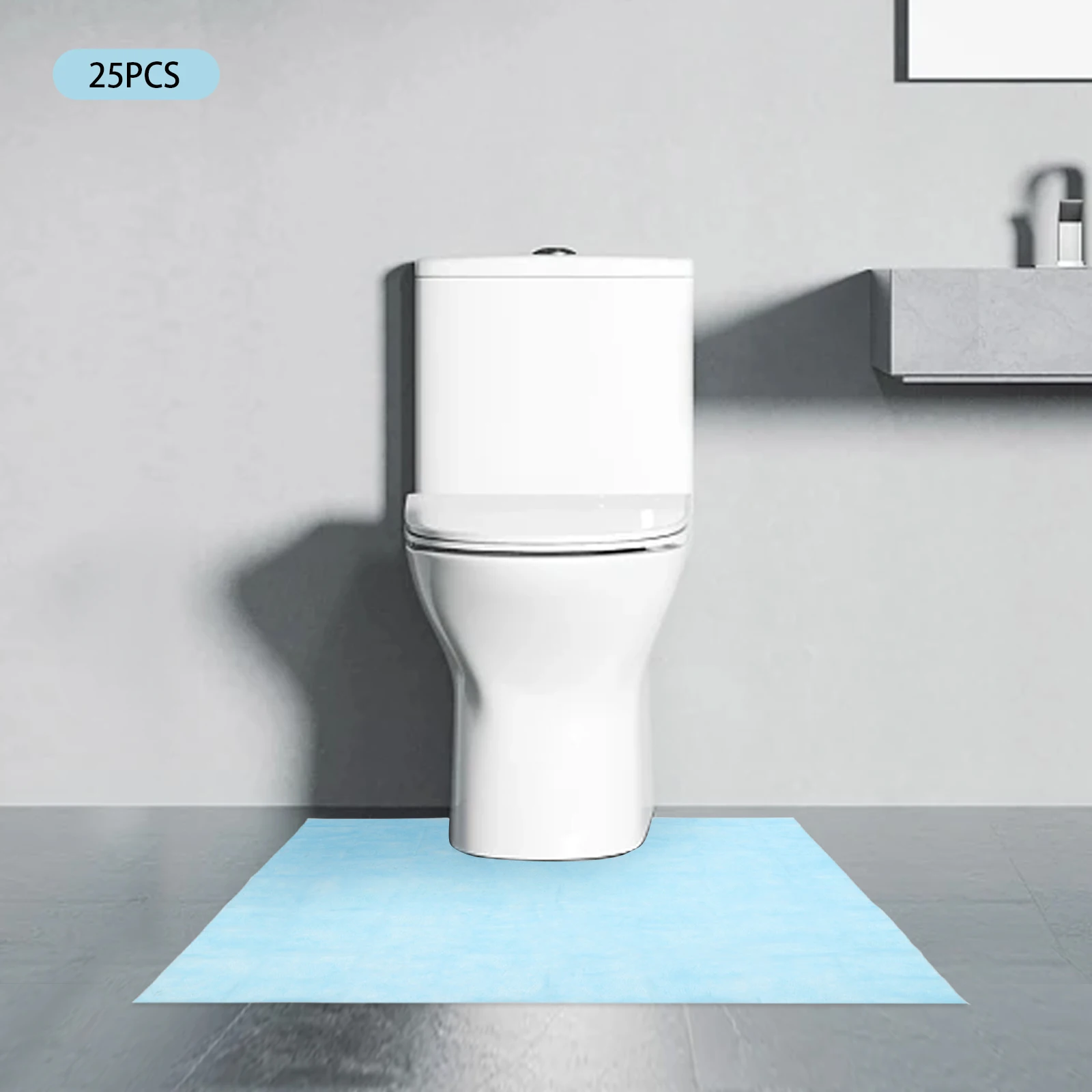 25 Pcs Disposable Toilet Mat Non-slip U-shaped Toilet Training Rug for ...