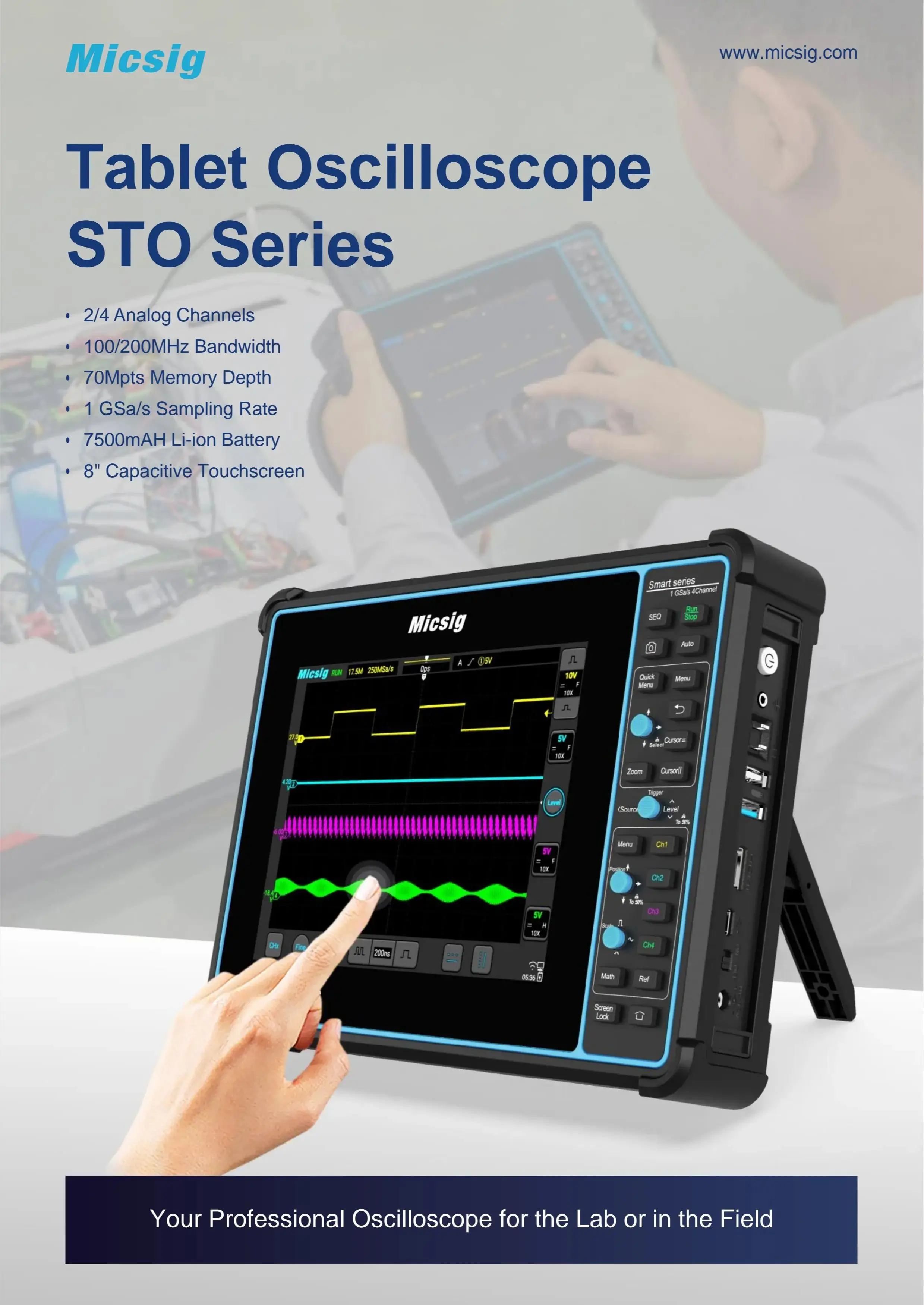 Micsig-Portable-Tablet-Digital-Oscilloscope-STO1004-2002-STO-Series-100 ...