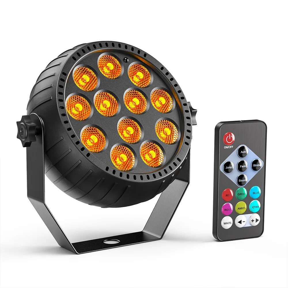 KEMAX 12LED Par Light RGB 3IN1 Rechargeable Disco Lights DMX Wireless ...