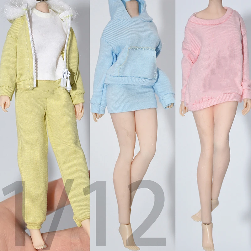 TBLeague-1-12-Scale-Female-Sexy-Casual-Sport-Style-Hoodies-Short-Skirt ...