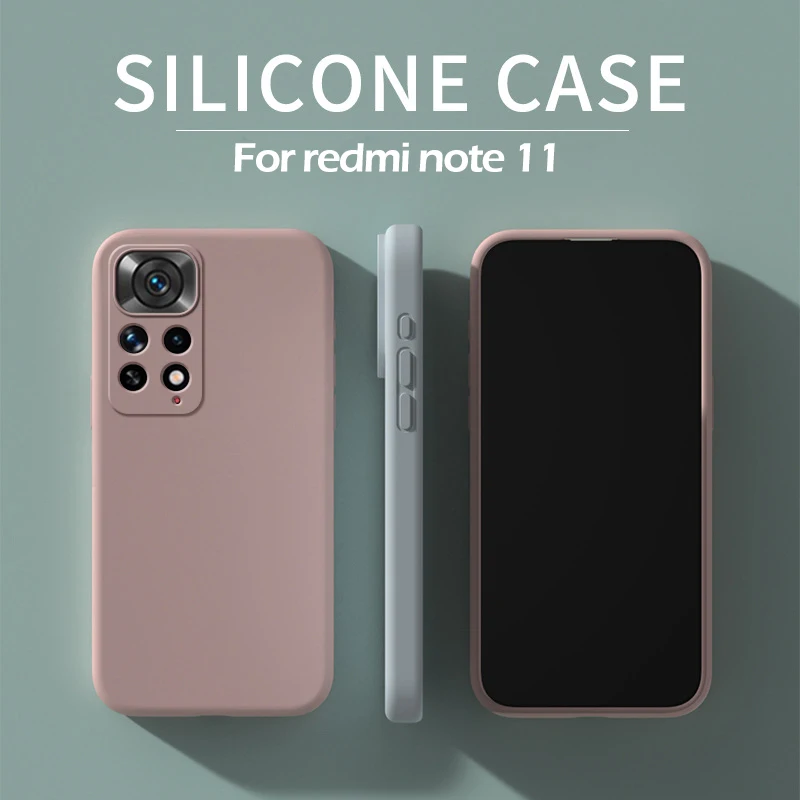 Redmi Note 11 11S 12 Pro Plus 5G Case Square Liquid Silicone Soft Cover ...