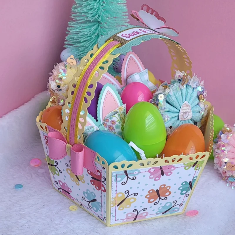 3D Easter Basket Metal Cutting Dies for DIY Scrapbooking Album Paper ...