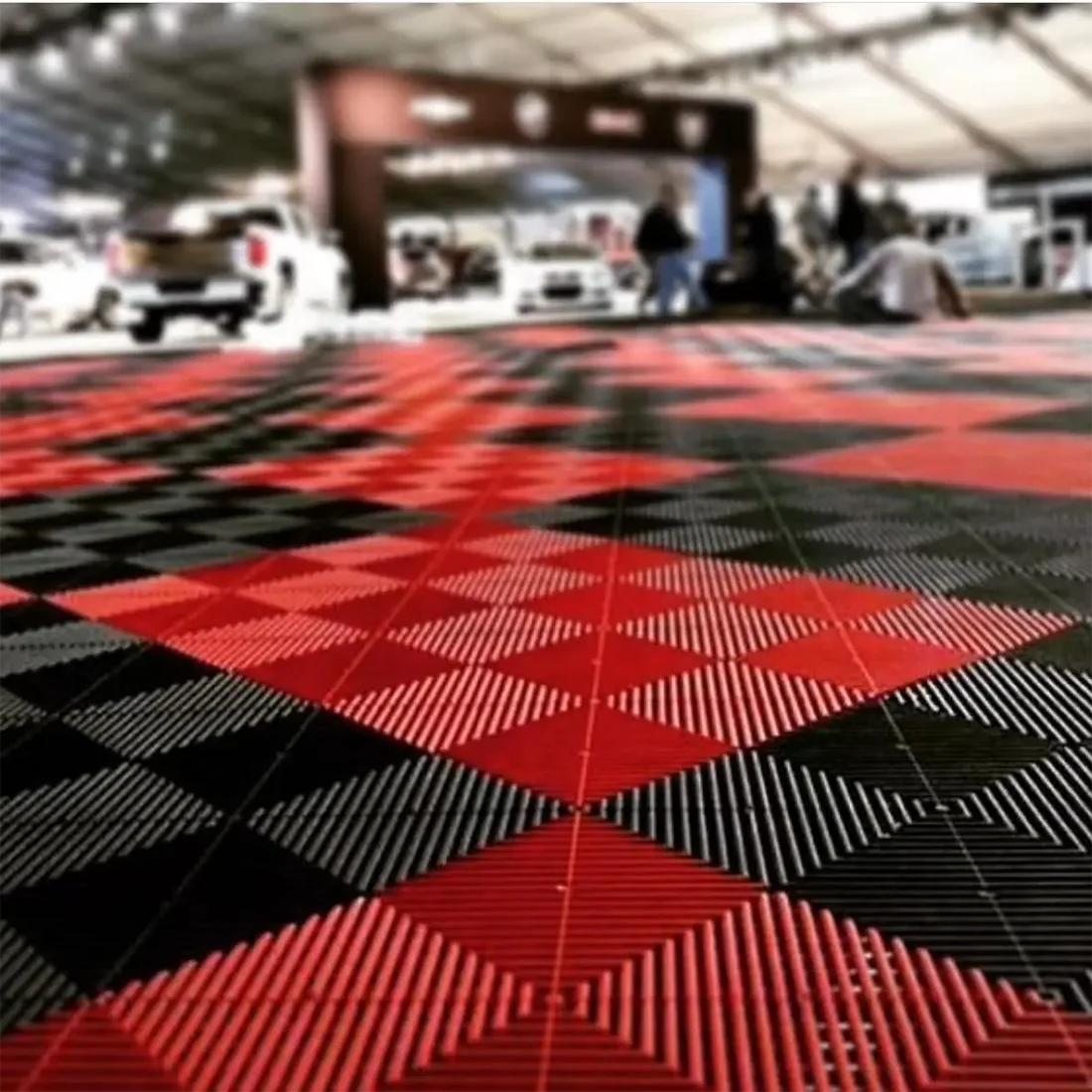 Strength Car Garage Floor Grate Plastic Modular Interlocking Tiles Pp ...