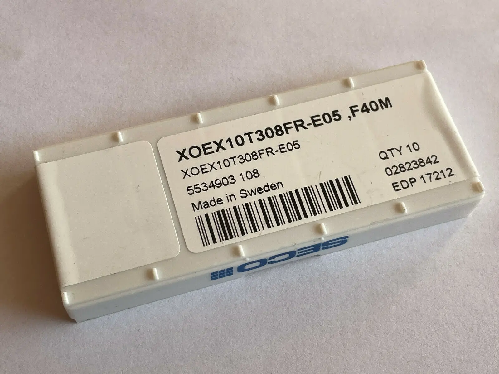 10PCS CARBIDE INSERT XOEX10T308FR-E05 F40M