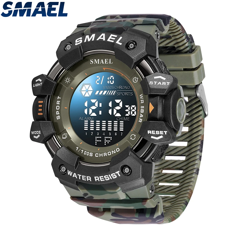 SMAEL-Digital-Watch-LED-Sports-Wristwatches-50m-Waterproof-LED ...