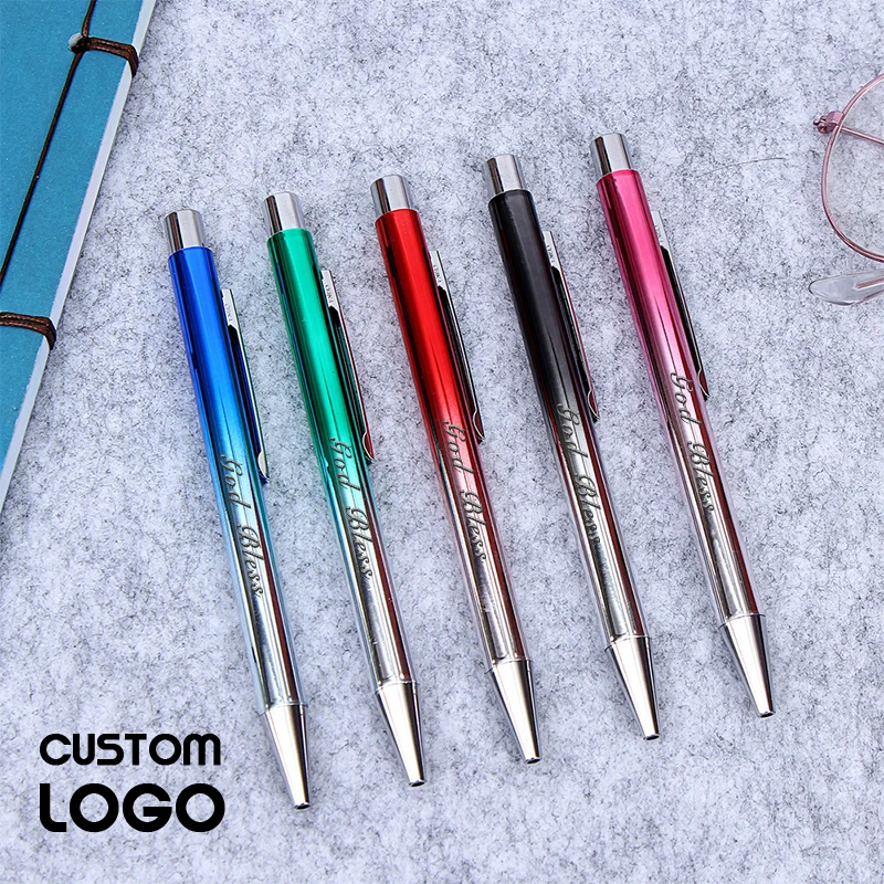 New Gradual Color Metal Ballpoint Pens Creative Custom LOGO Business ...