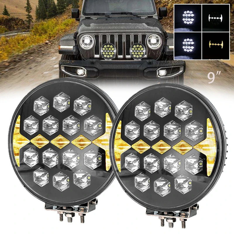 9-Inch-Round-Led-Work-light-Lamp-Spot-beam-lights-DRL-150W-super-bright ...