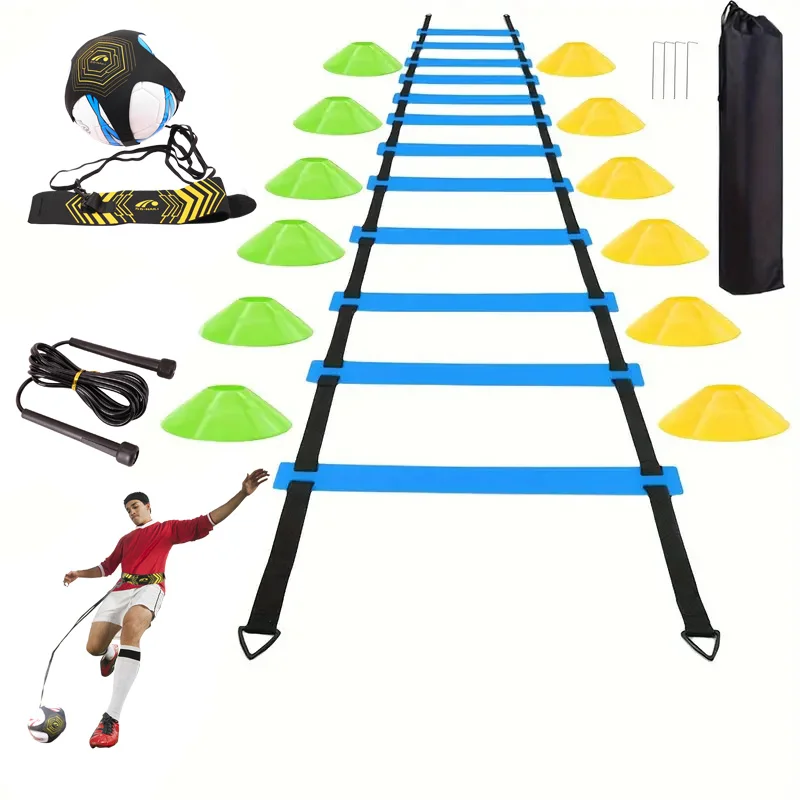 1-Set-Agility-Ladder-Set-for-Soccer-Training-Jump-Rope-Marking-Disk ...