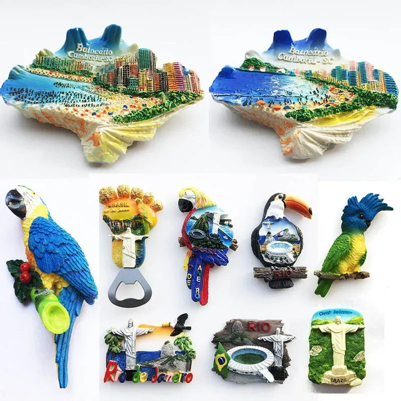 Brazil-Fridge-Magnets-Stickers-Balneario-Brasil-Rio-De-3d-Resin ...