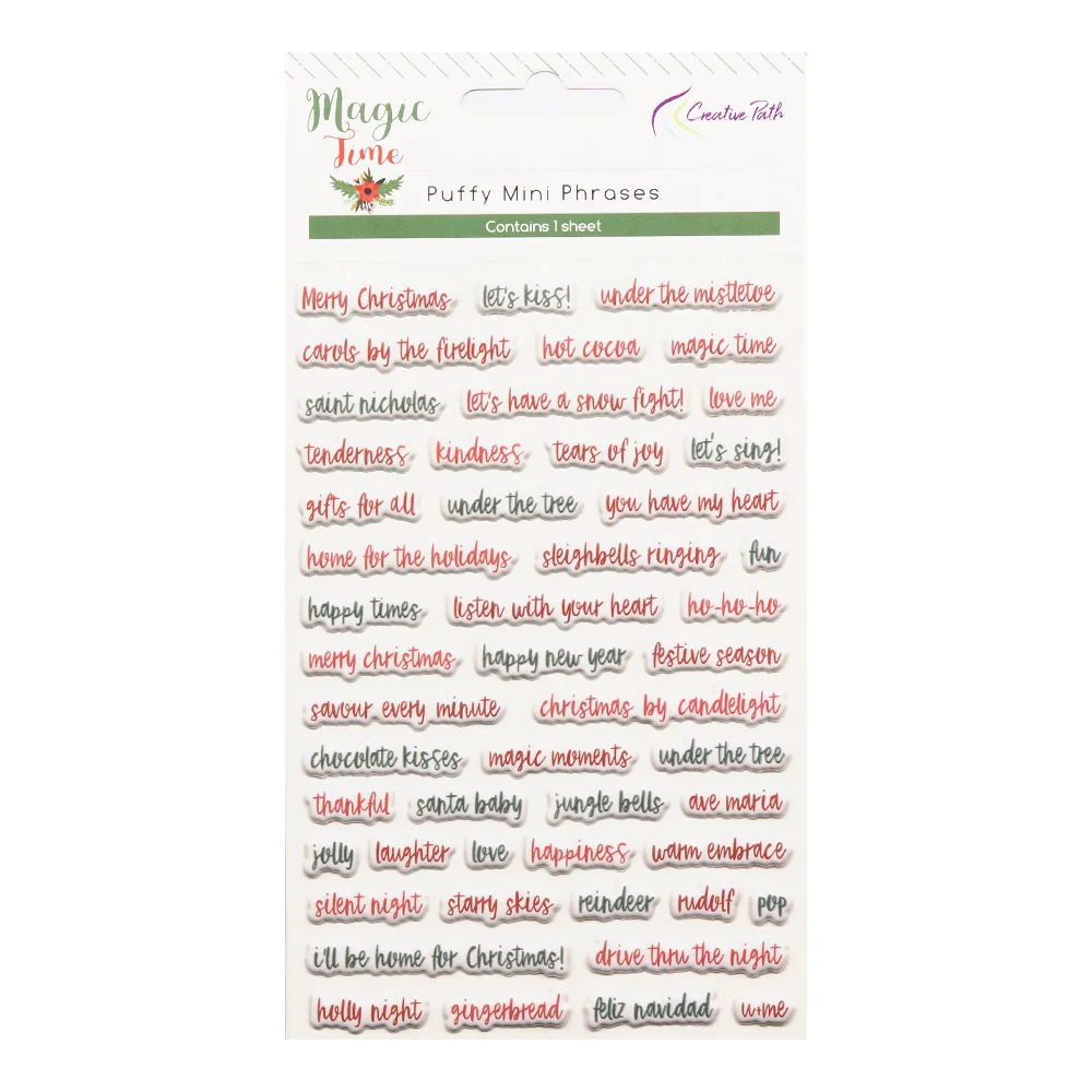 Creative-Path-Puffy-Motif-Words-Stickers-Self-Adhesive-Embellishments ...