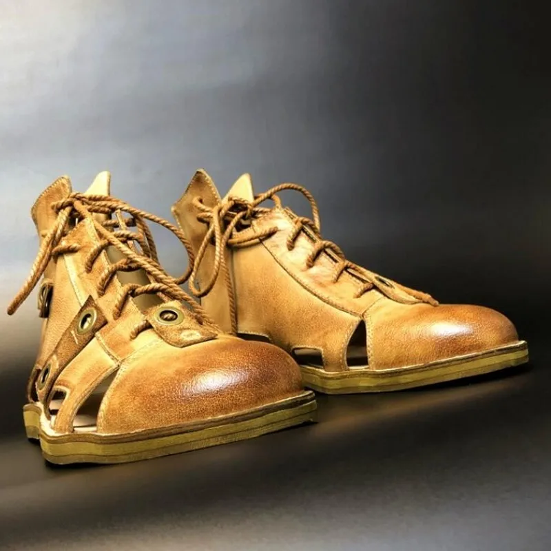 Handmade Full Grain Leather High top Rome Gladiators for Men Outdoor ...