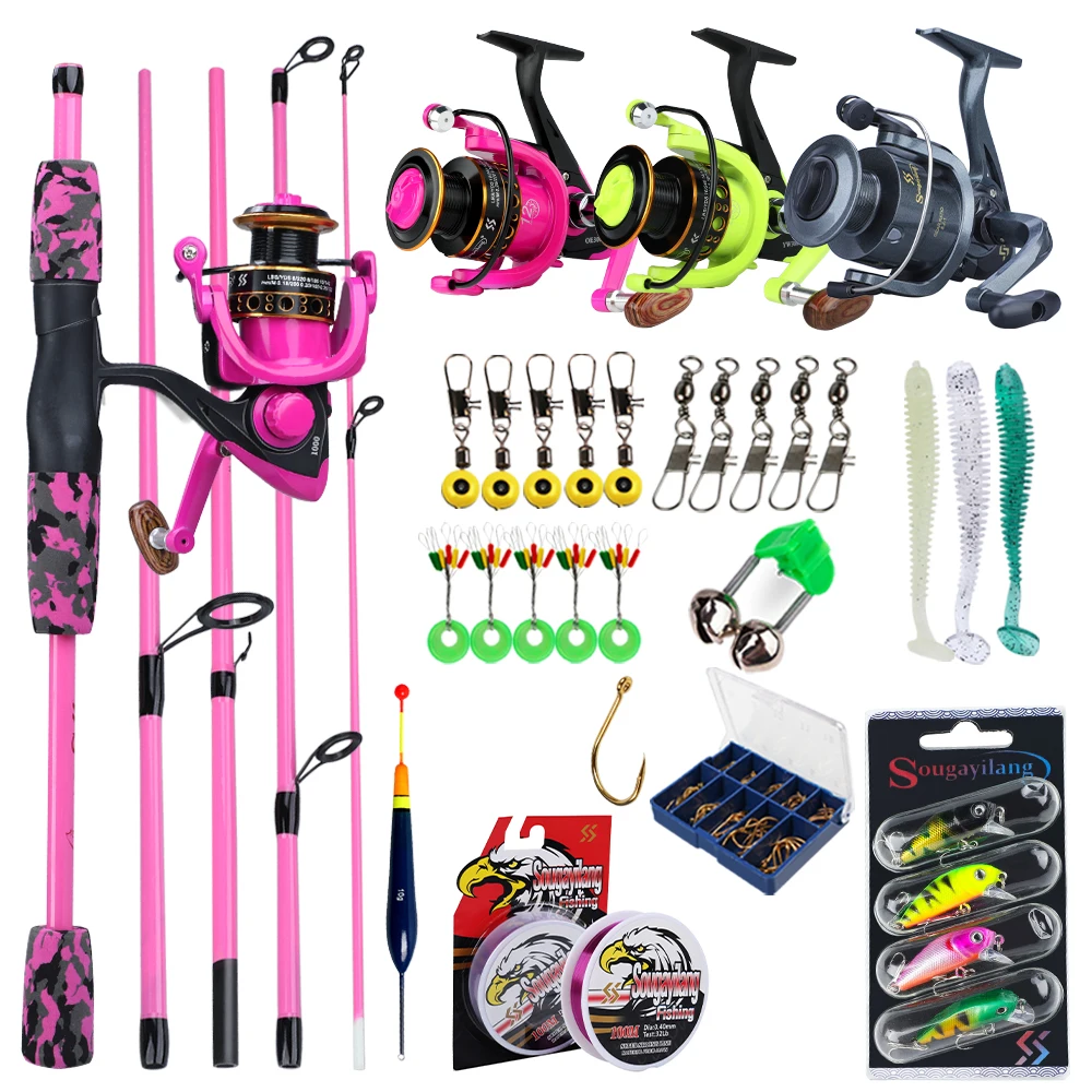 Sougayilang-Spinning-Fishing-Rod-and-Reel-Full-Kit-Eva-Handle-Rod-and ...