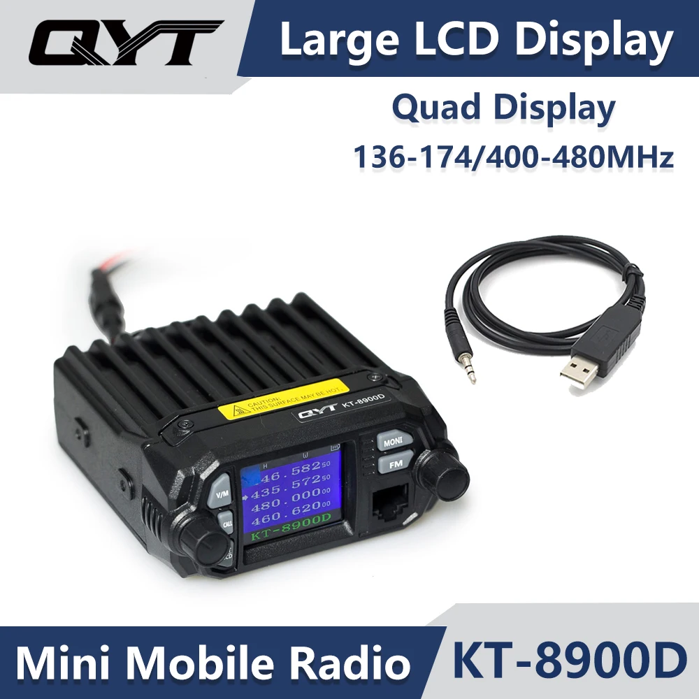 QYT-Radio-m-vil-KT-8900D-dispositivo-de-25W-tama-o-Mini-UHF-VHF-doble ...