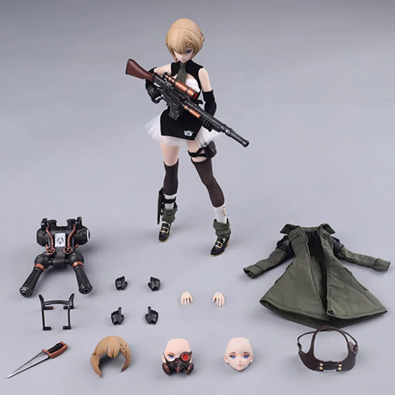 LYNXPULSE 포켓 아트 PA001 1/12 스케일 여성 Imelia 6 인치 애니메이션 소녀 군인 액션 피규어 인형 모델 ...