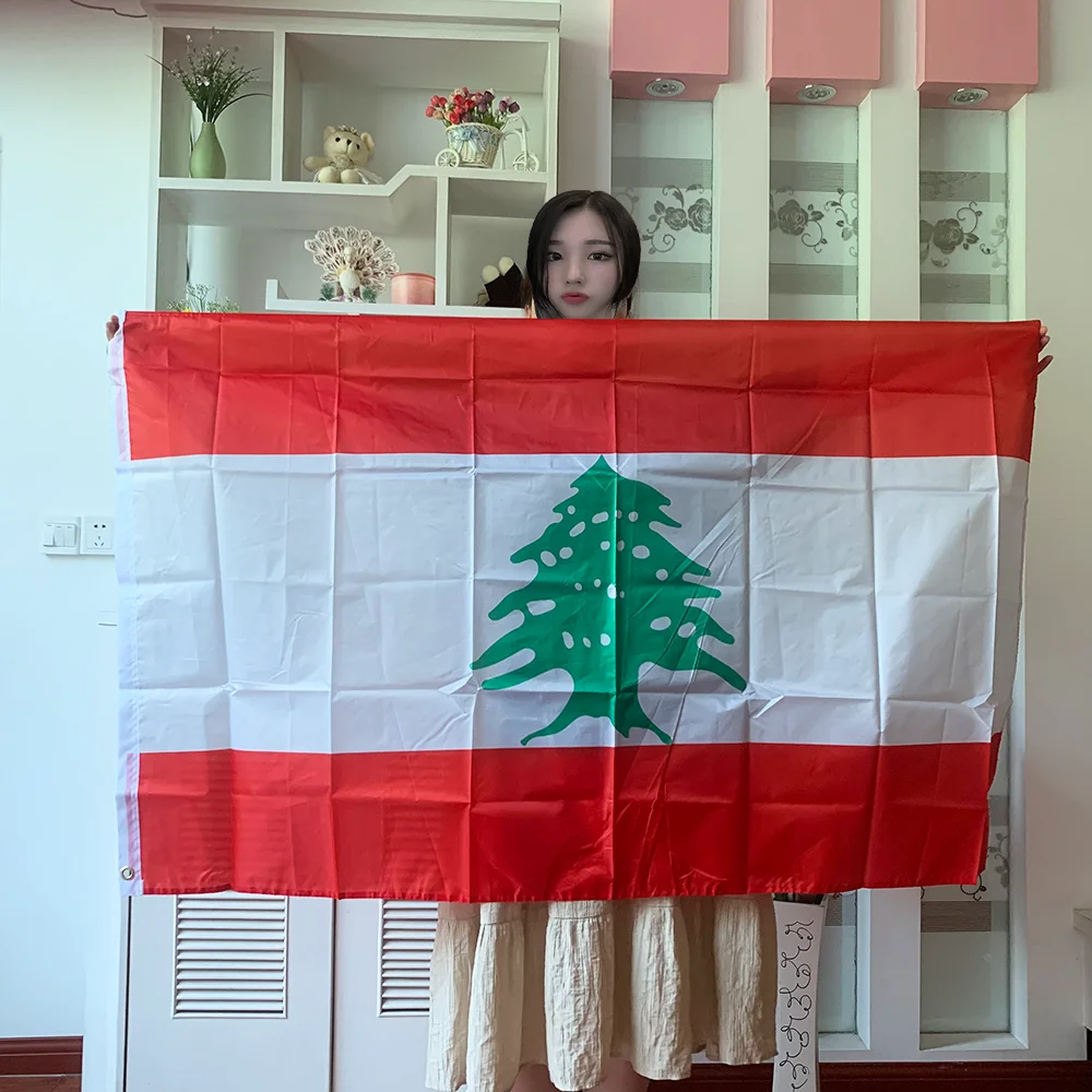 Republic-of-Lebanon-flag-90-150cm-3-5FT-Hanging-polyester-Lebanon-flag ...
