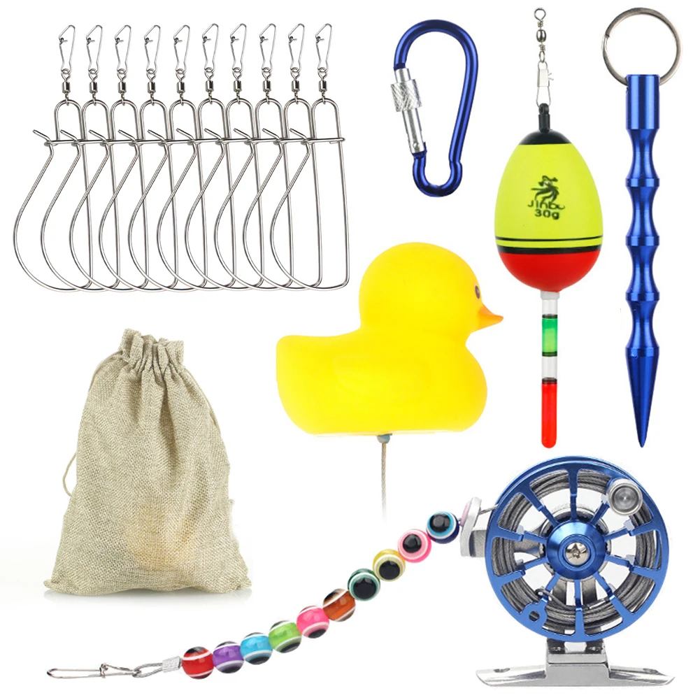 Buoyancy-String-Fish-Stringer-with-Foam-Float-5-10pcs-Buckles-Stainless ...