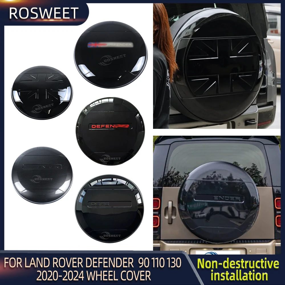 Car-Rear-Spare-Tire-Protective-Cover-ABS-Style-For-Land-Rover-2020-2021 ...
