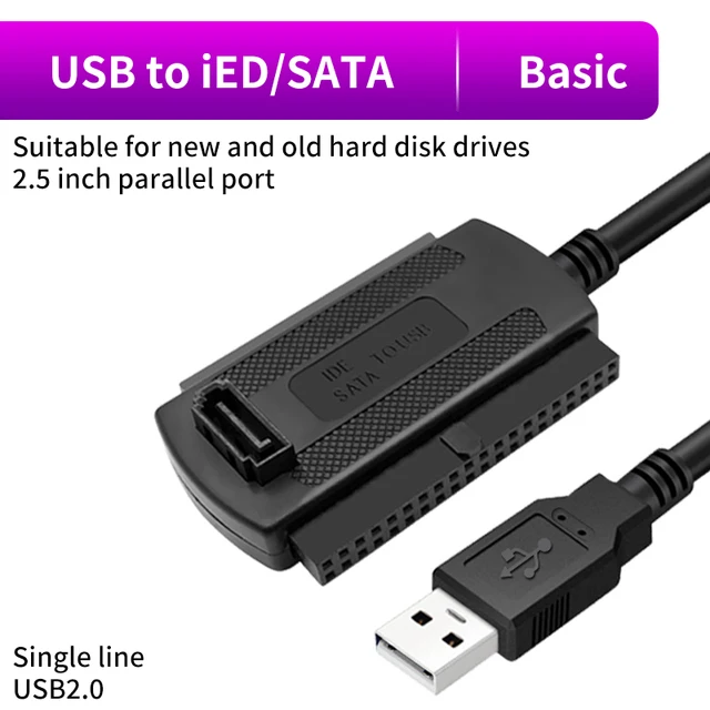 USB3.0 to IDE SATA Cable Adapter Universal 3 in 1 SATA2.5 3.5 Inch Hard ...