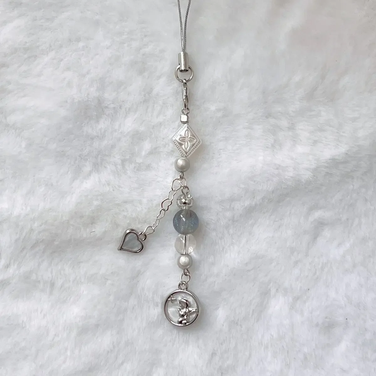 White-Angel-Love-Silver-Phone-Charms-Y2K-Pendant-Accessories-For-iPhone ...