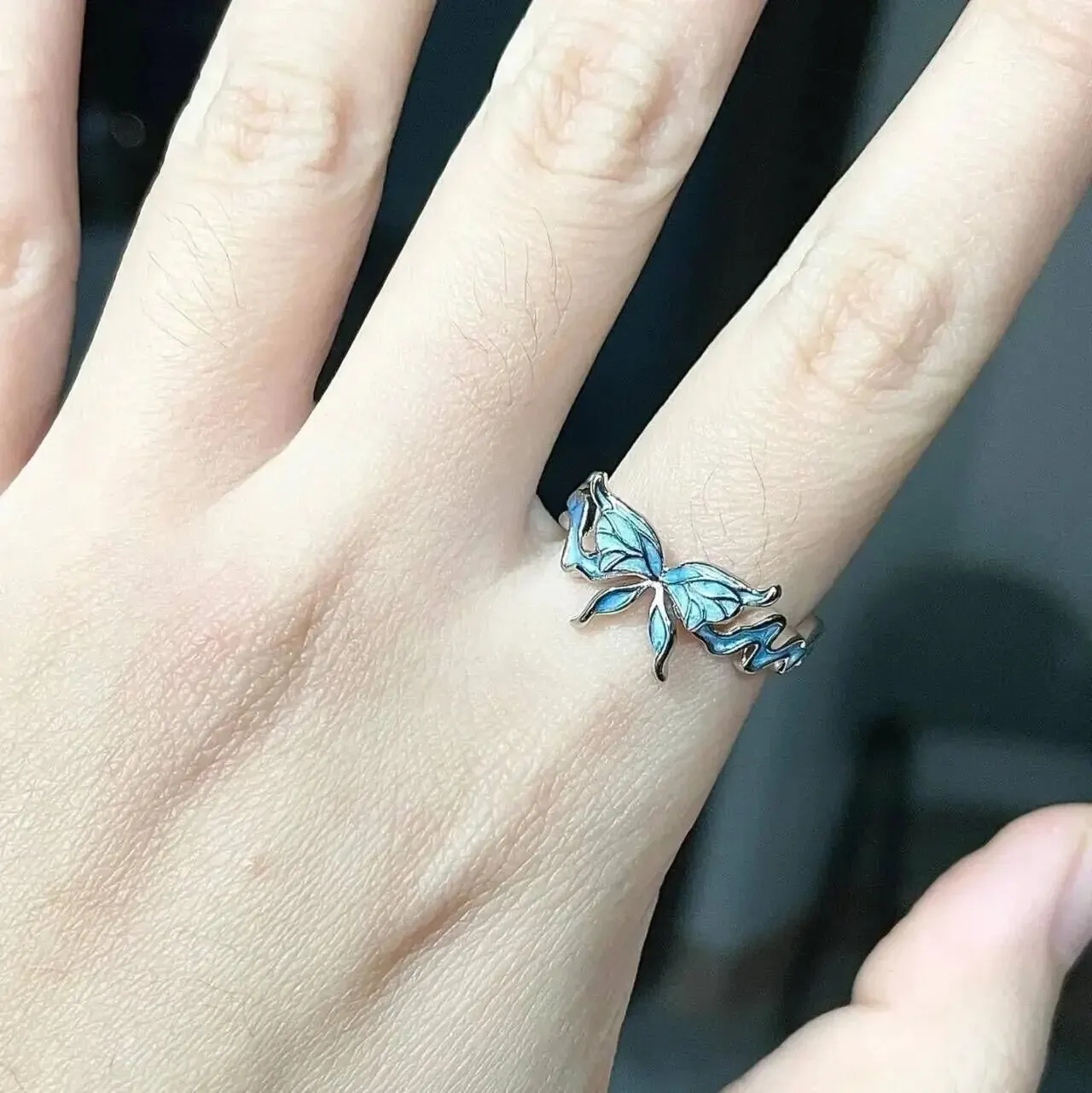 Classic-Niche-Design-Fashionable-Sweet-Cool-Wave-Romantic-Blue ...