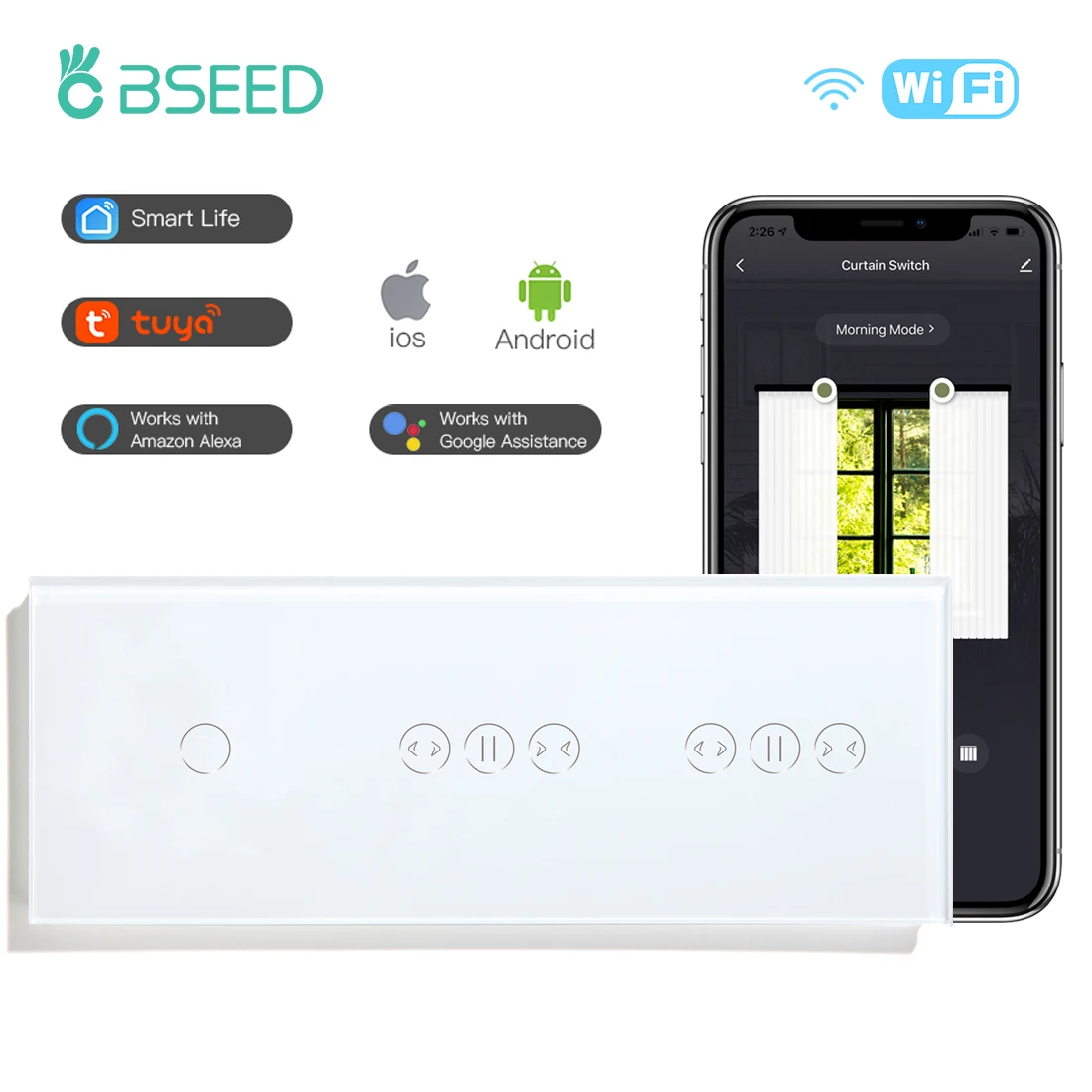 BSEED1-2-3Gang-Smart-Touch-Light-Switch-Double-Wifi-Curtain-Switches ...