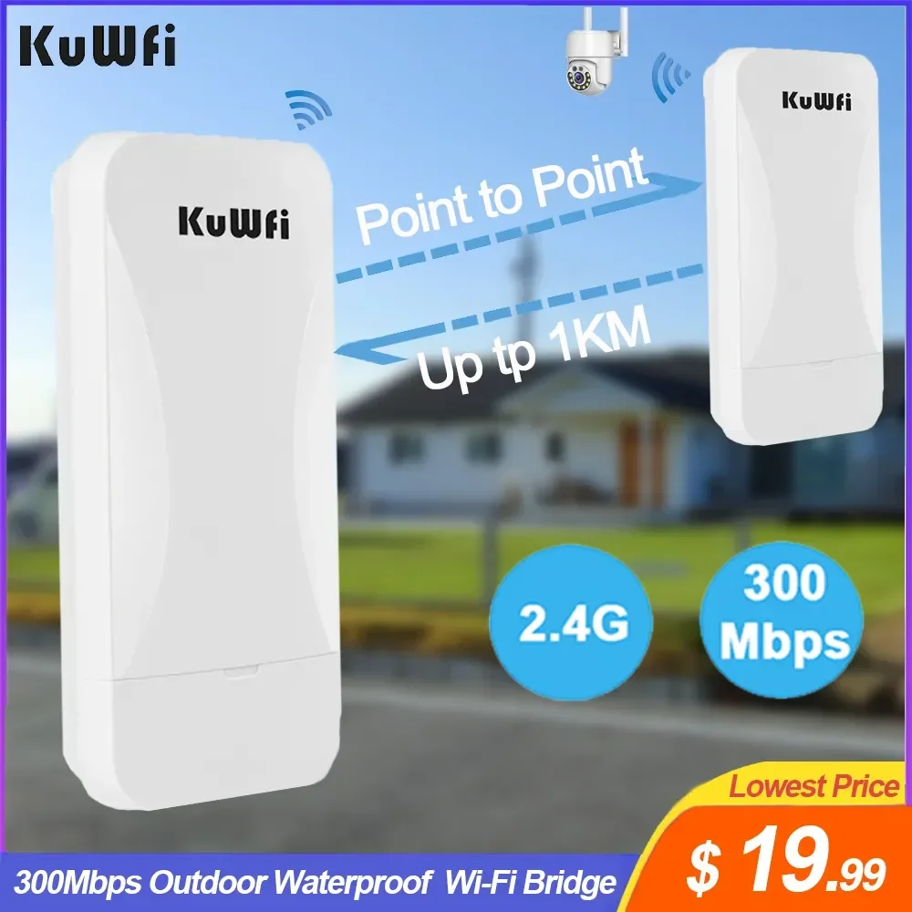 KuWfi-Pont-sans-fil-ext-rieur-300Mbps-signal-WiFi-2-4G-PTP-PTMP ...