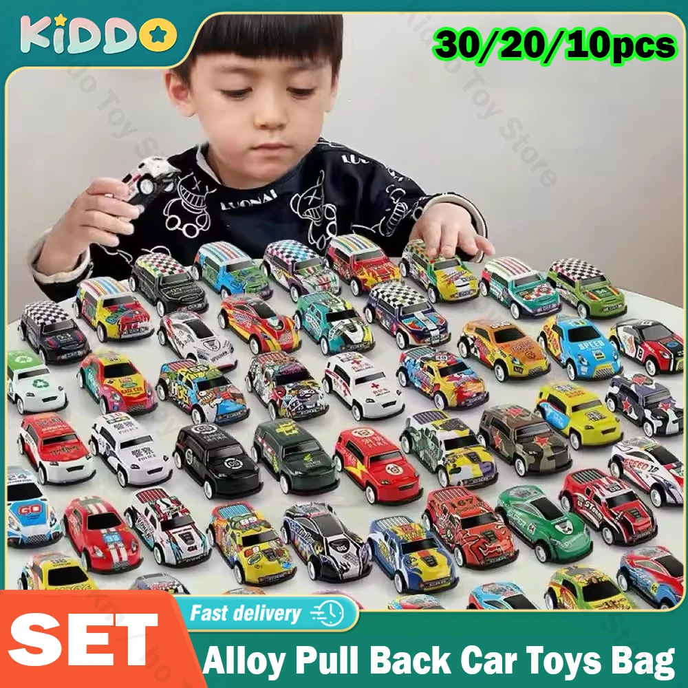Kids-Alloy-Pull-Back-Car-Toys-Mini-City-Cartoon-Inertia-Racing-Car ...