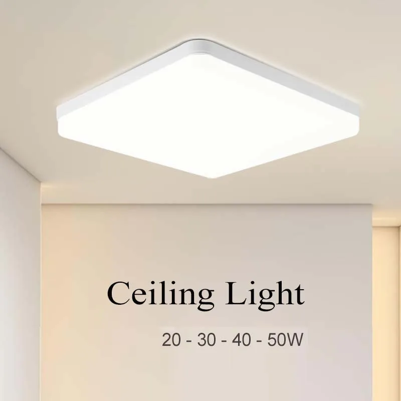 Modern Ceiling Light Square Ceil Lamp 20/30/40/50w Led Lights Panel ...