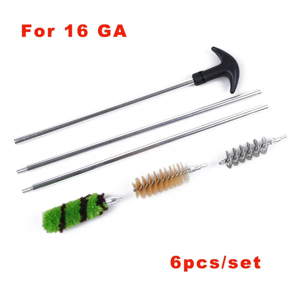 16-Gauge-Gun-Tools-Set-Rifle-Cleaning-Kit-6pcs-Set-Aluminum-Rod-Brush ...
