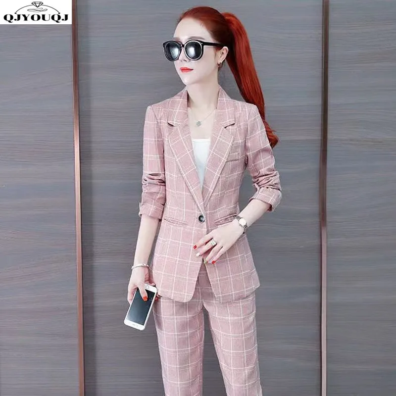 Conjunto-de-ternos-xadrez-feminino-edi-o-coreana-conjunto-de-3-pe-as ...