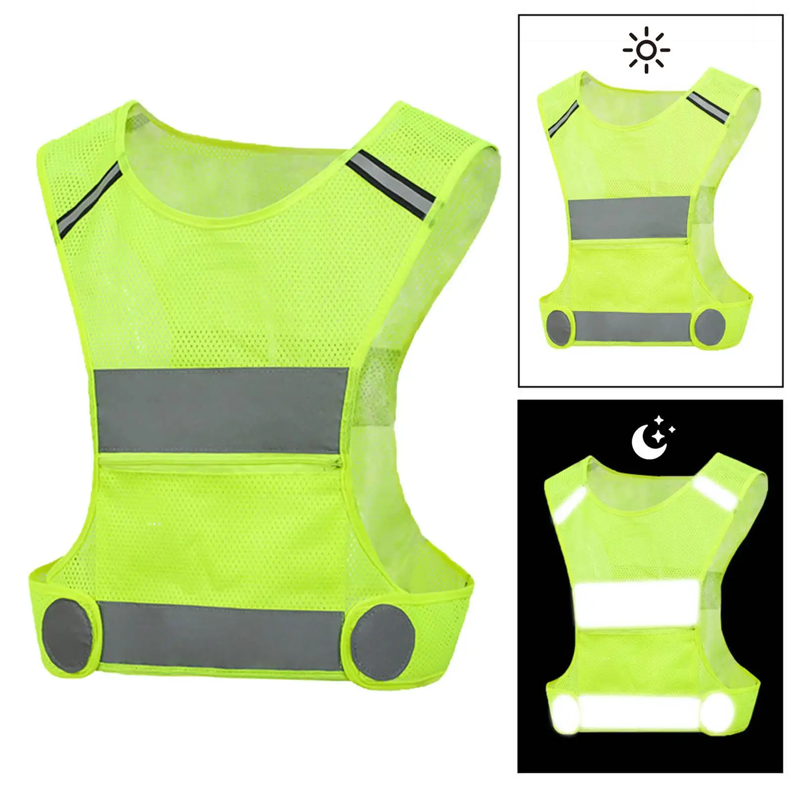 High Visibility Reflective Running Cycling Vest Outdoor Reflective Vest ...