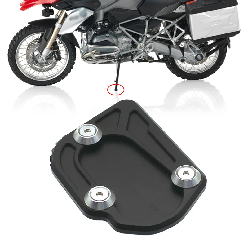Motorcycle-Kickstand-Foot-Side-Stand-Extension-Pad-Support-Plate ...