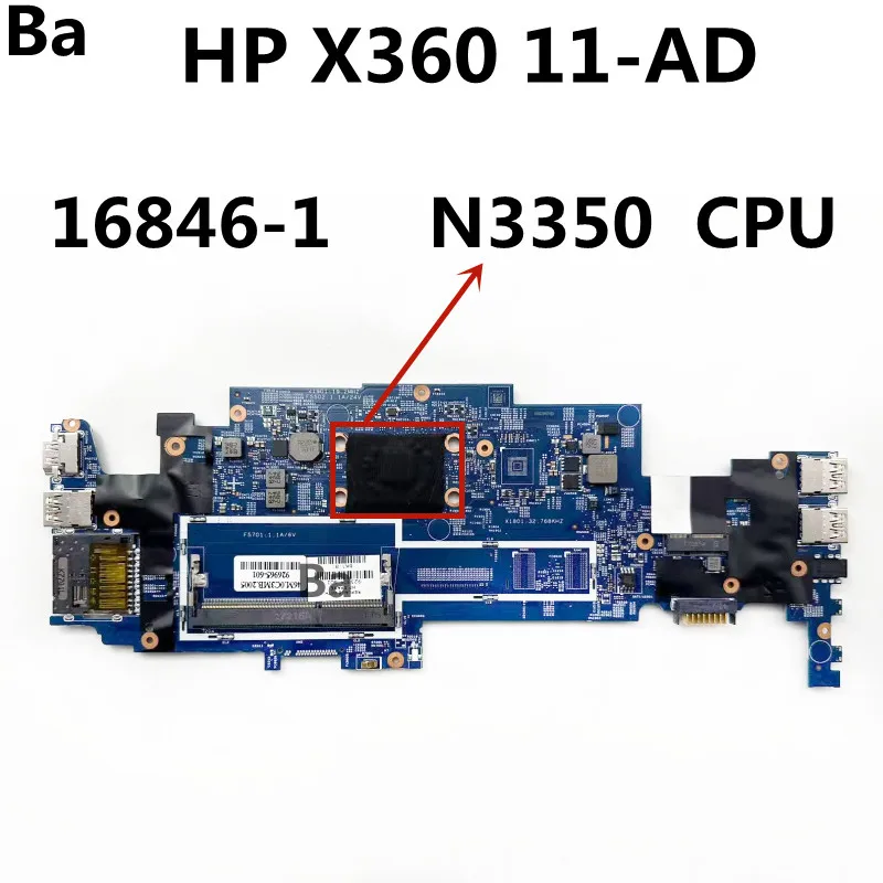 For-HP-X360-11-AD-Laptop-motherboard-16846-1-With-N3350-CPU-integrated ...
