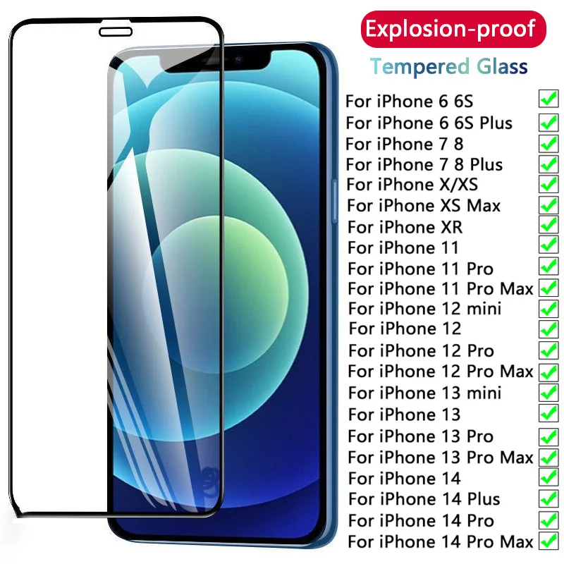 9D-Full-Cover-Protective-Glass-For-iPhone-14-13-12-11-Pro-Max-Screen ...