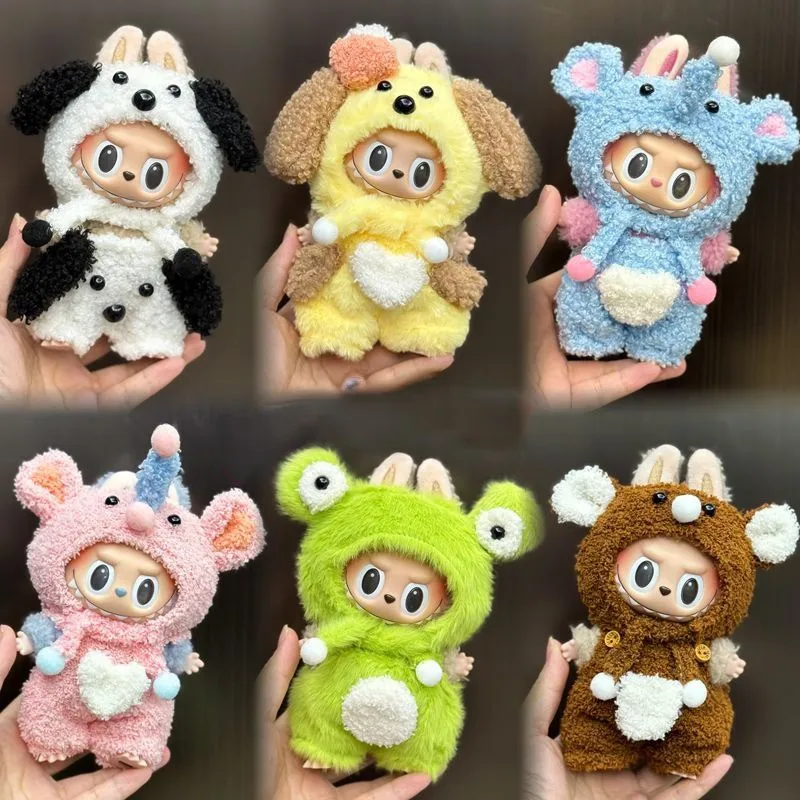 Labubu Baby Clothes Plush Cartoon Animals Set 1st and 2nd Gen Sitting ...