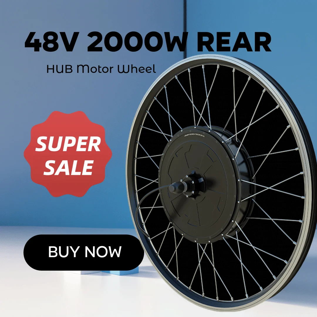 48V-2000W-Brushless-Non-Gear-Hub-Motor-Electric-Bicycle-Rear-Wheel ...