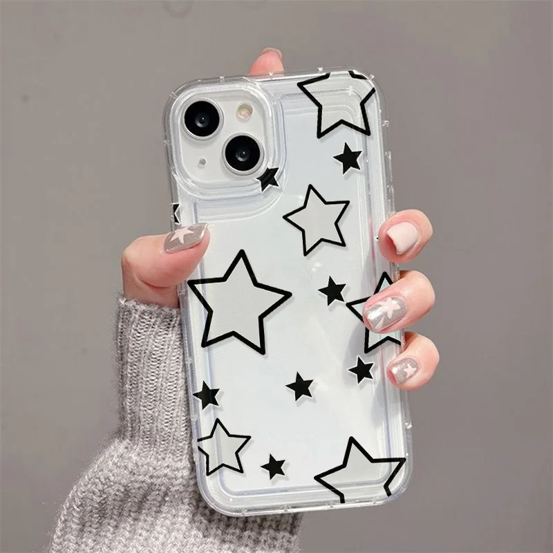 Black-Star-Phone-Case-For-Iphone-13-Phone-Case-Iphone-11-14-12-13-15 ...