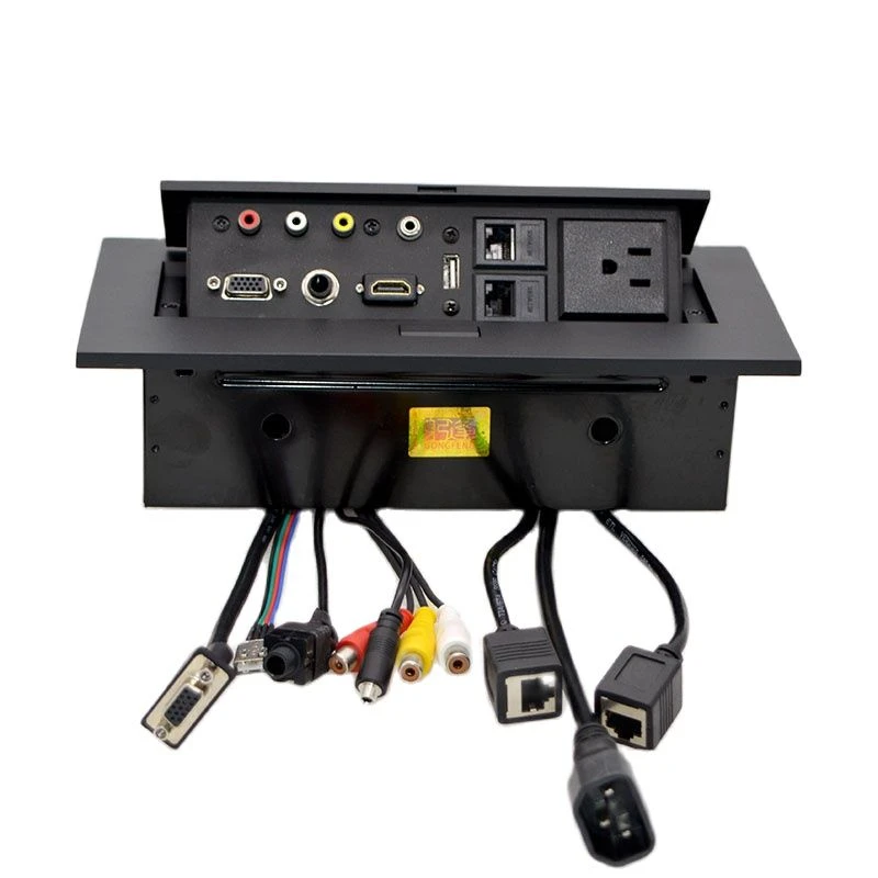 New K518 Power Supply Desk Socket Plug With AV VGA 3.5mm Jack US ...