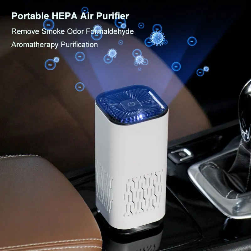 Portable HEPA Air Purifier Remove Smoke Odor Formaldehyde Negative Ion ...